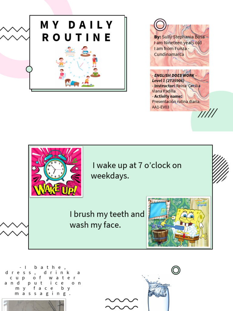 Presentación Rutina Diaria. AA1-EV03 | PDF