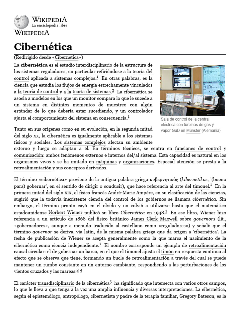 Cibernética | PDF | Cibernética