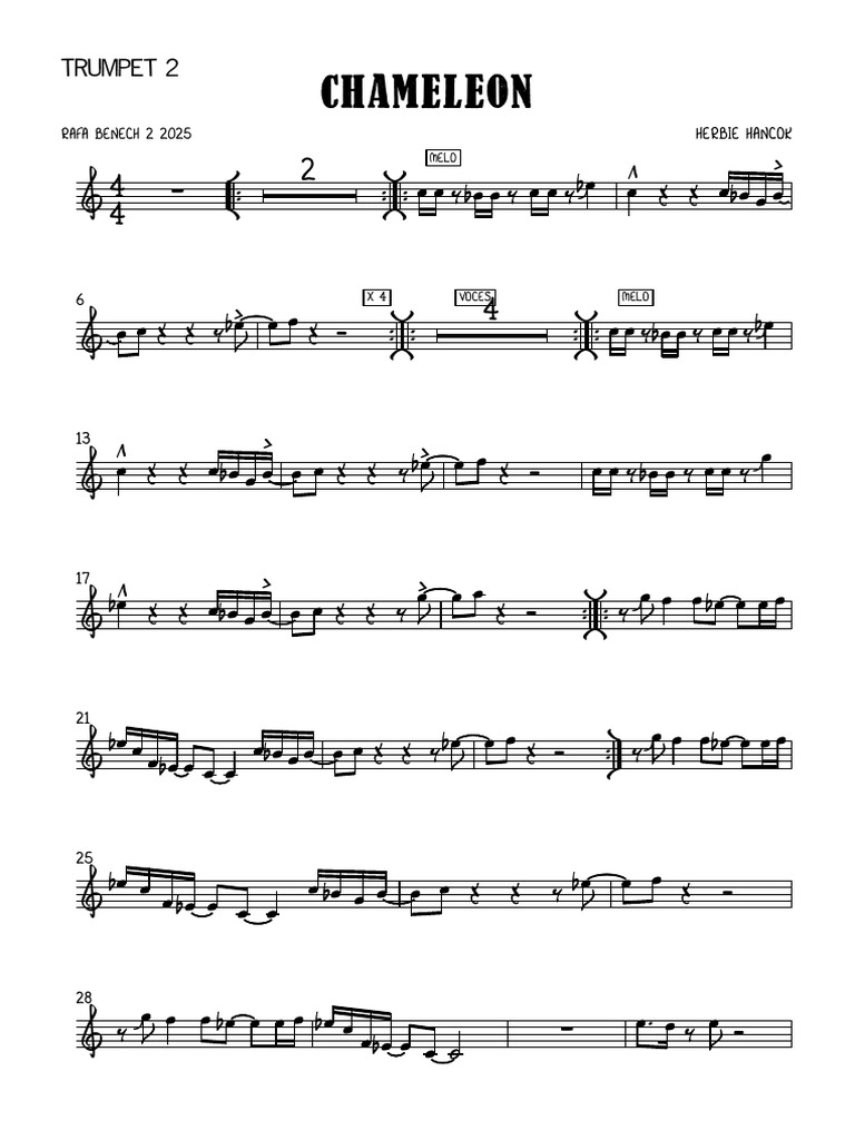 CHAMELEON - Trumpet 2 | PDF