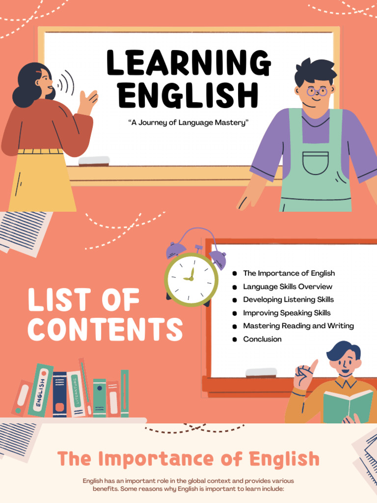 Learning English Presentation | PDF | English Language | Learning
