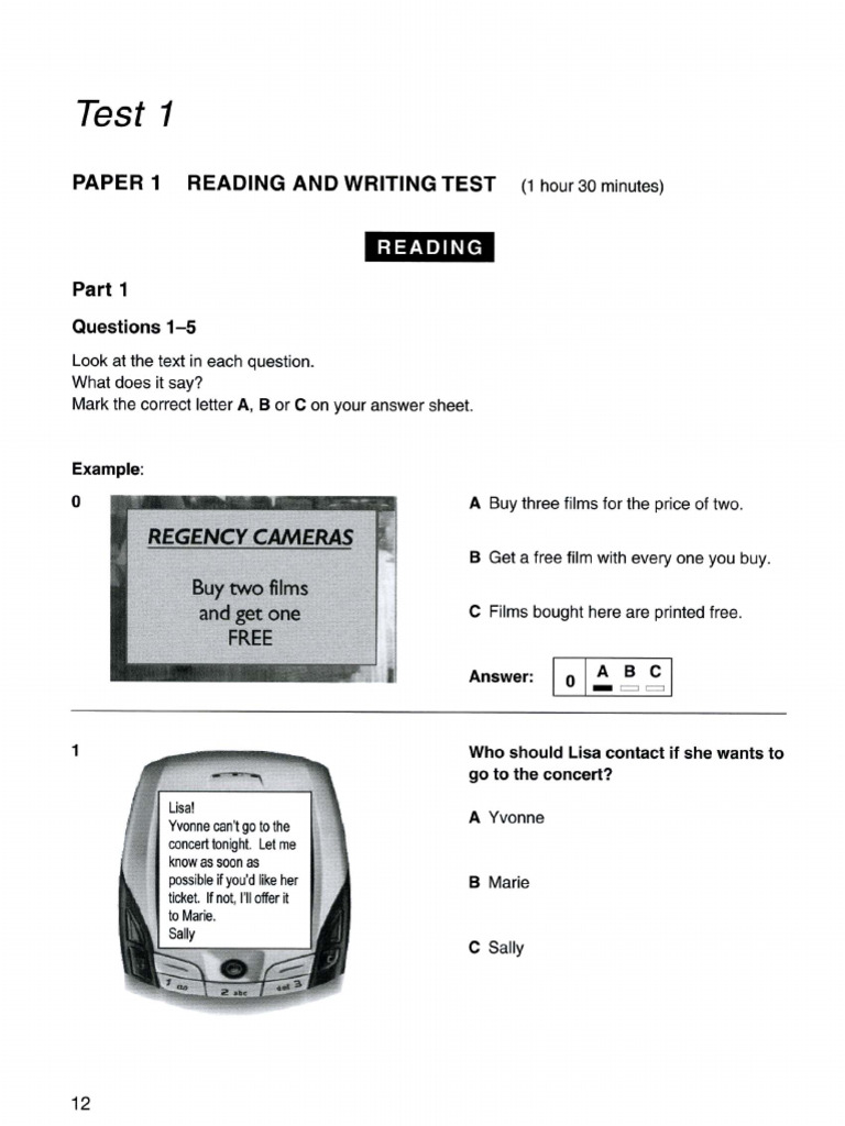 Reading Exercise 1 | PDF
