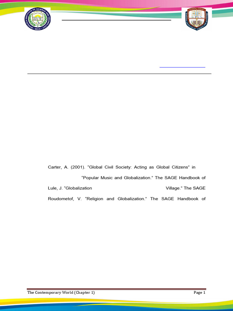 GE-3 MODULE 1 | PDF | Globalization | Capitalism