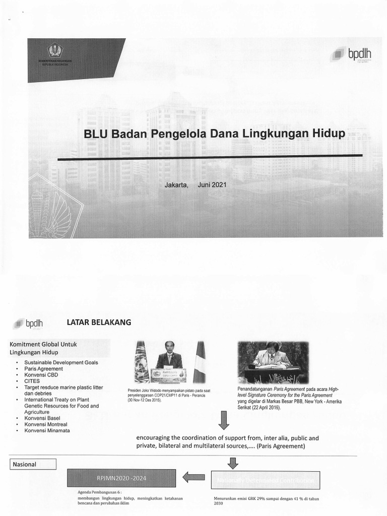 (Webinar Pemulihan LH 4 Juni 21) Iwan Sutiaji-BPDLH | PDF