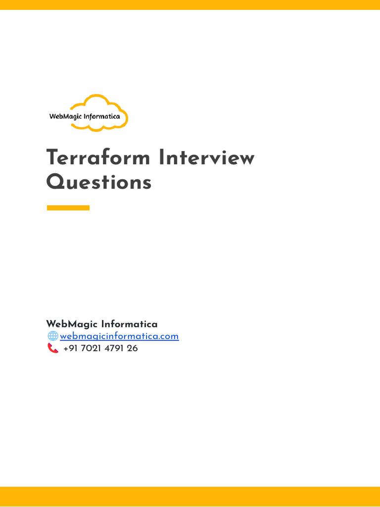 Terraform Interview Questions | PDF | Cloud Computing | Microsoft Azure
