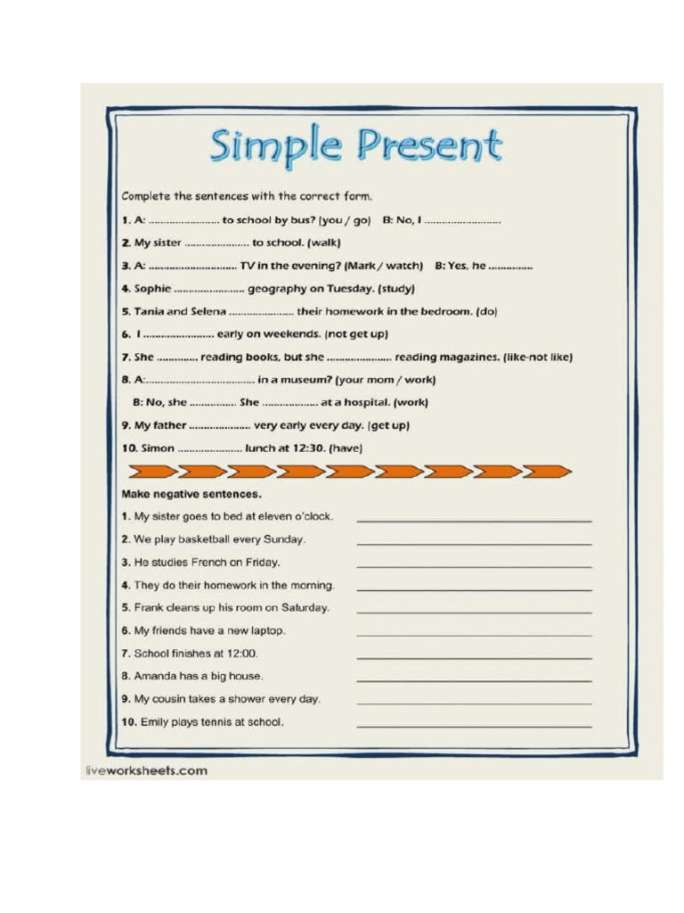present simple all forms | PDF