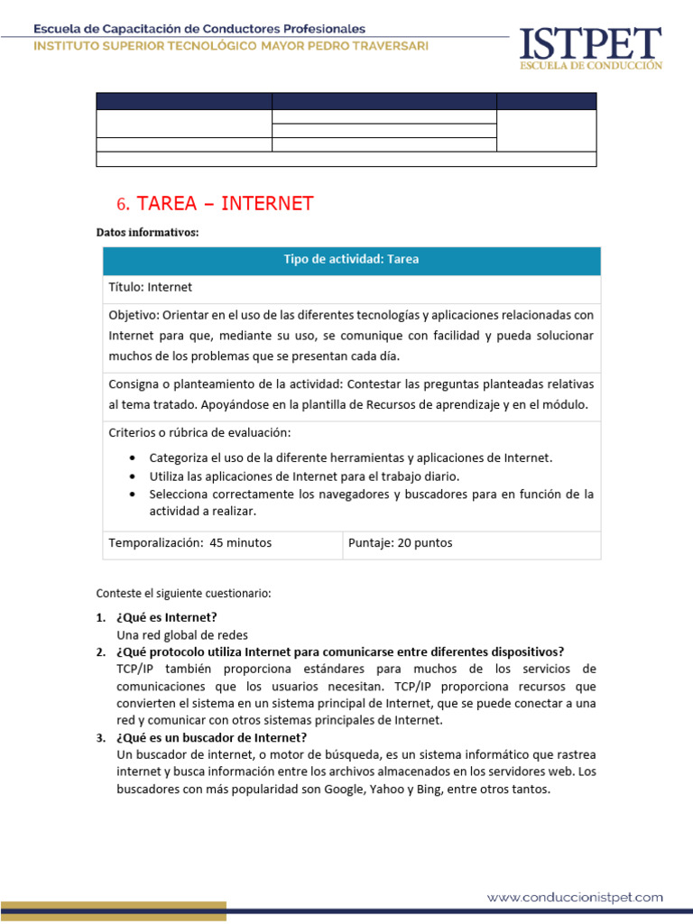 Tarea - Internet | PDF | Internet | Red de computadoras