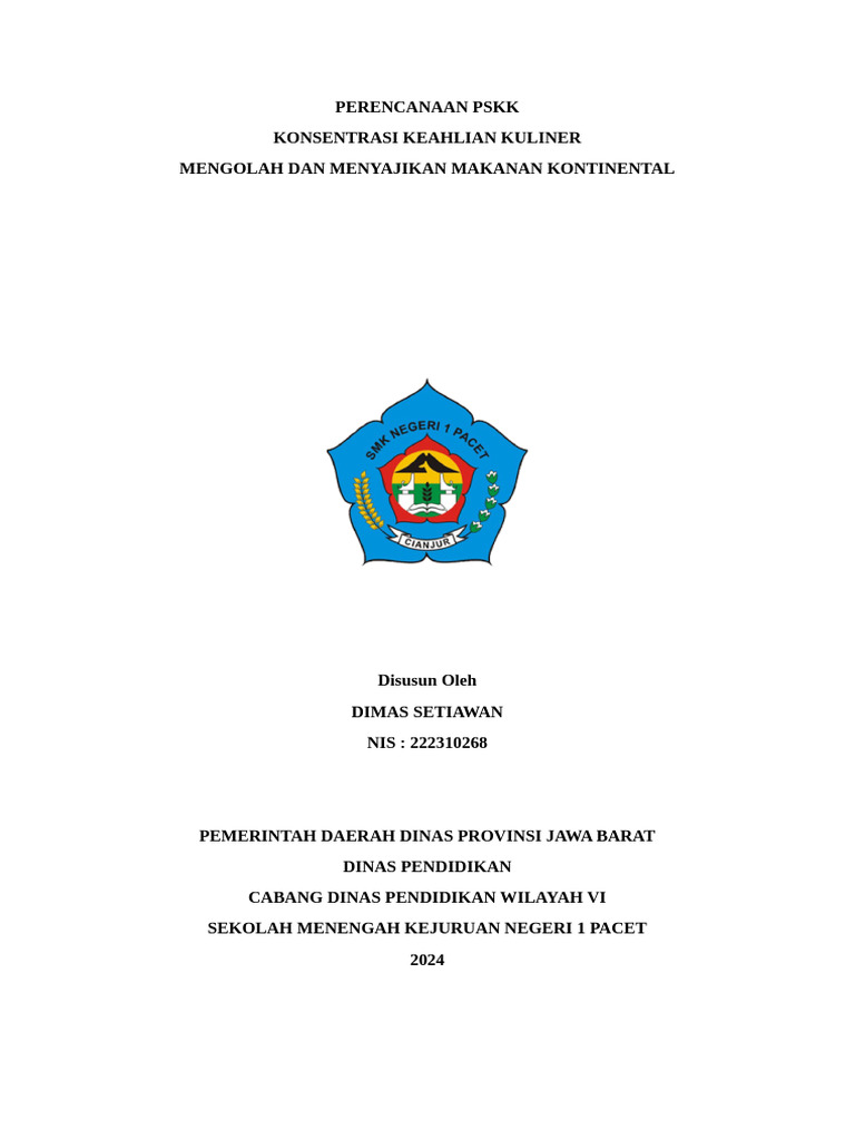 Perencanaan-DIMAS SETIAWAN | PDF