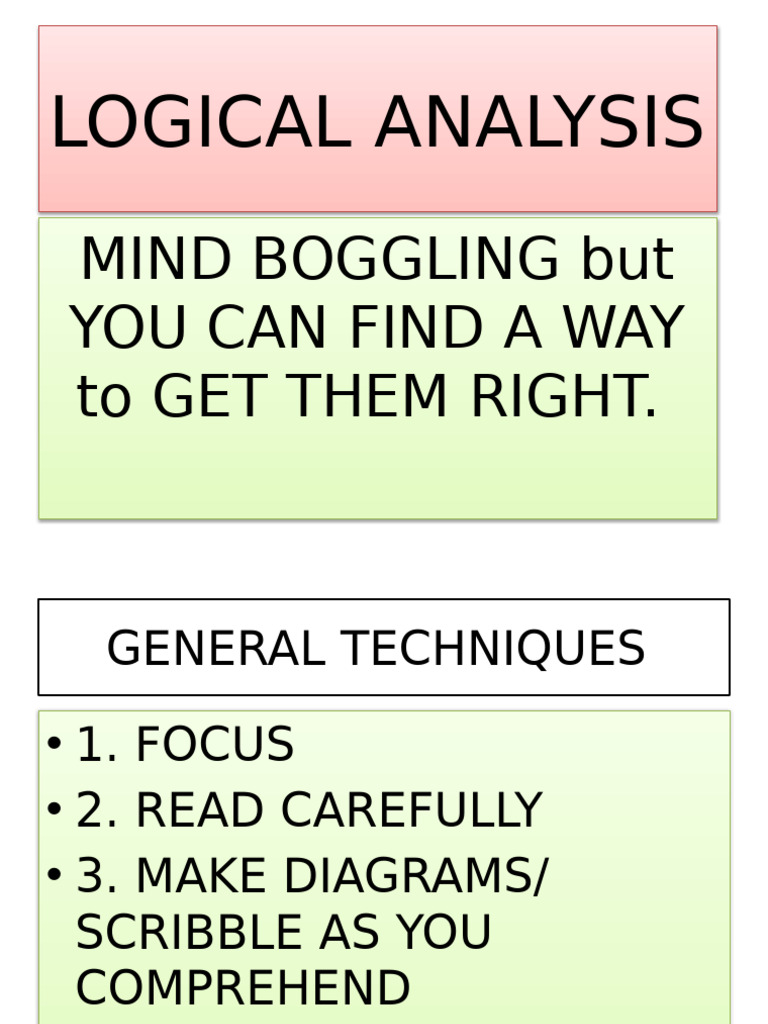 Logical Analysis | PDF