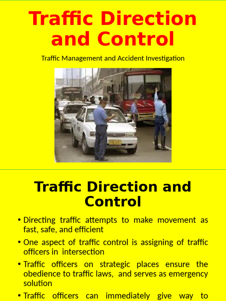 Traffic Direction and Control | PDF | Traffic | Intersection (Road)