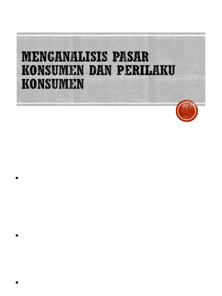 3 Analisis Pasar Konsumen Dan Perilaku Konsmen | PDF