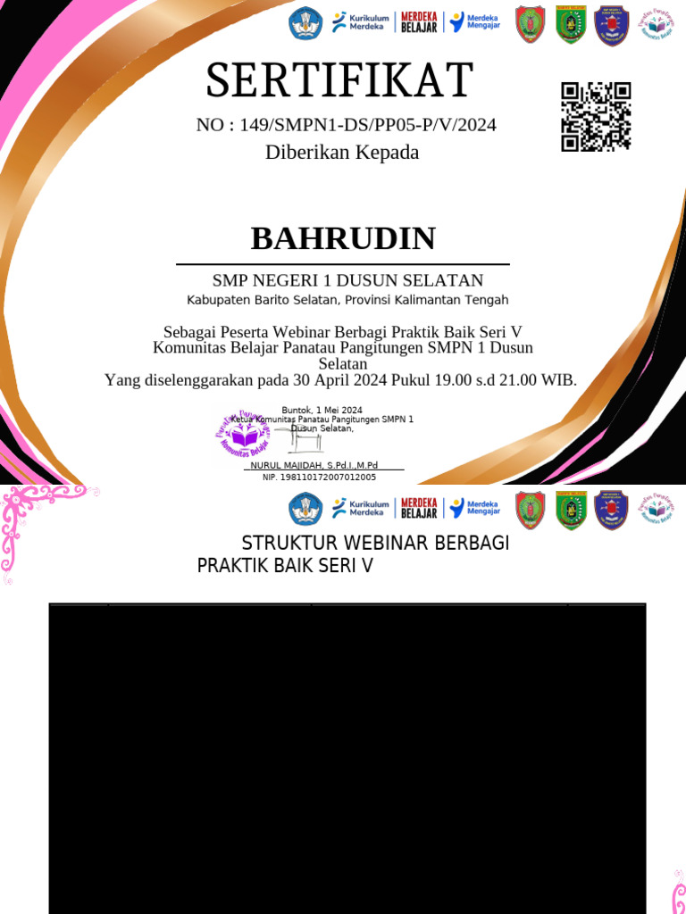 BAHRUDIN_SERTIFIKAT WEBINAR SERI 5 (19) | PDF