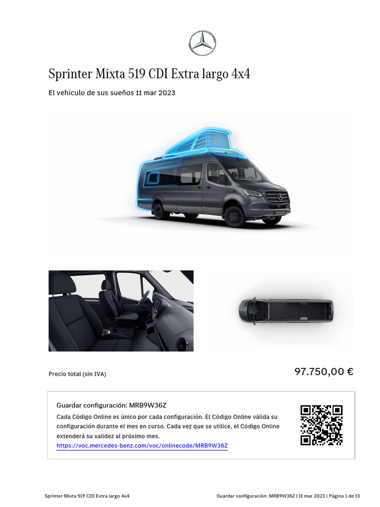 MBVans 2023-03-11 Sprinter Mixta 519 CDI | PDF | Coche | Estilos de ...