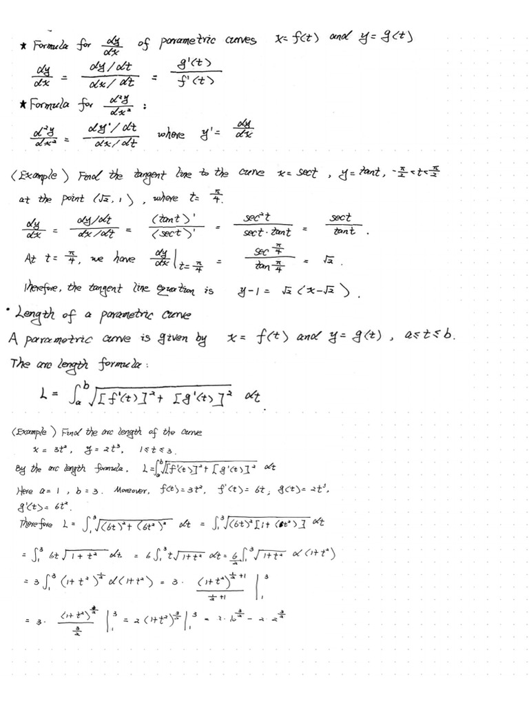 Calc 4 Cheatsheet | PDF