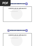 Certificate of Appearance-Template | PDF