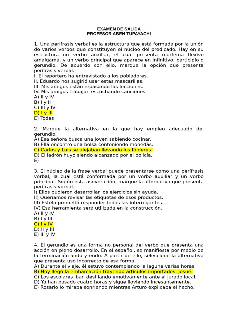 Examen de Salida Semestral 0802 | PDF
