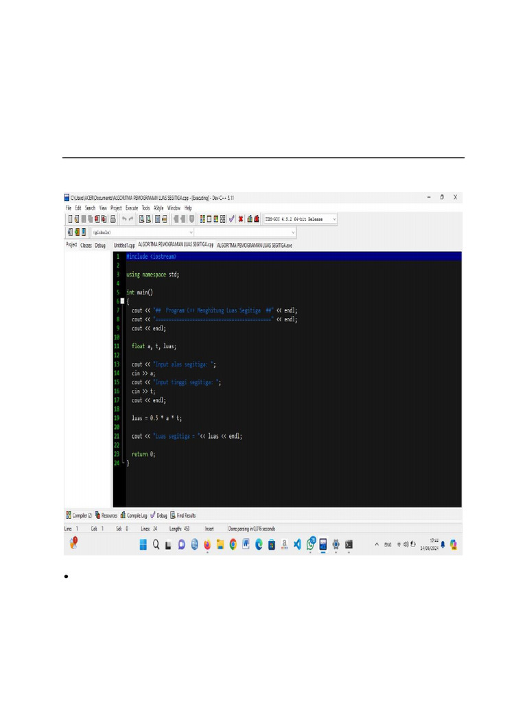 Uas Algoritma Pemograman | PDF