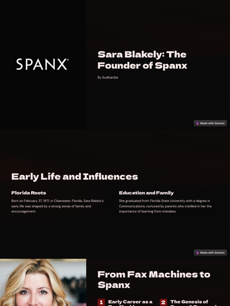 Sara Blakely The Founder of Spanx | PDF