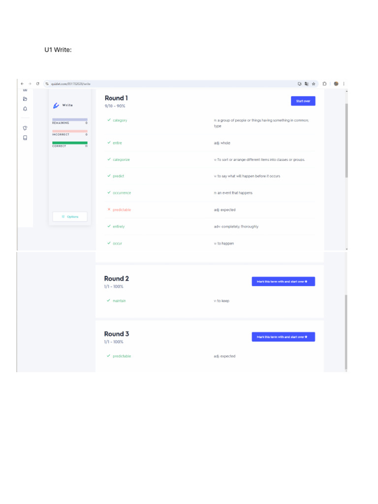 U1 & U4 Write and Spell | PDF