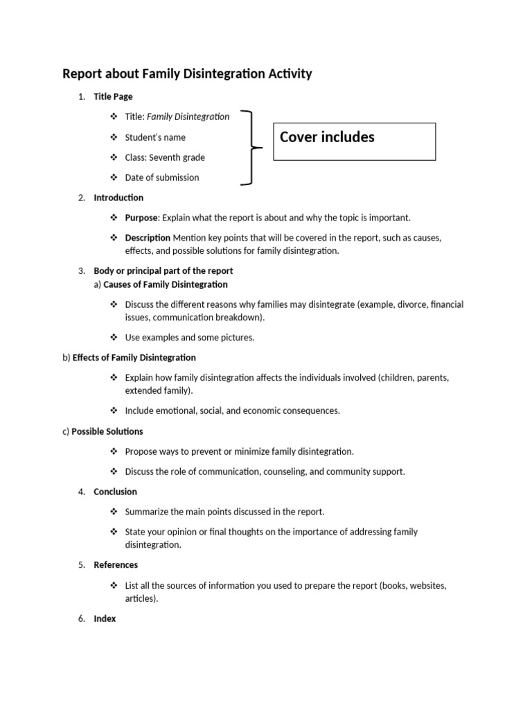 Family Disintegration Report | PDF