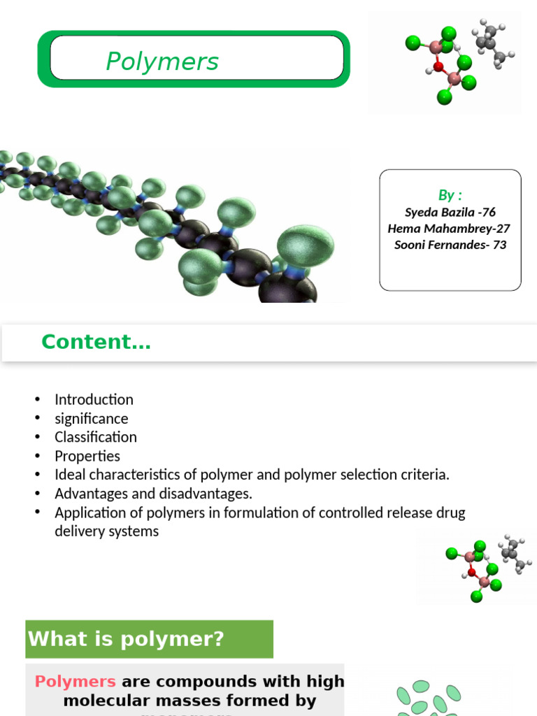 NDDS PPT (Final) 2 | PDF | Polymers | Polymerization