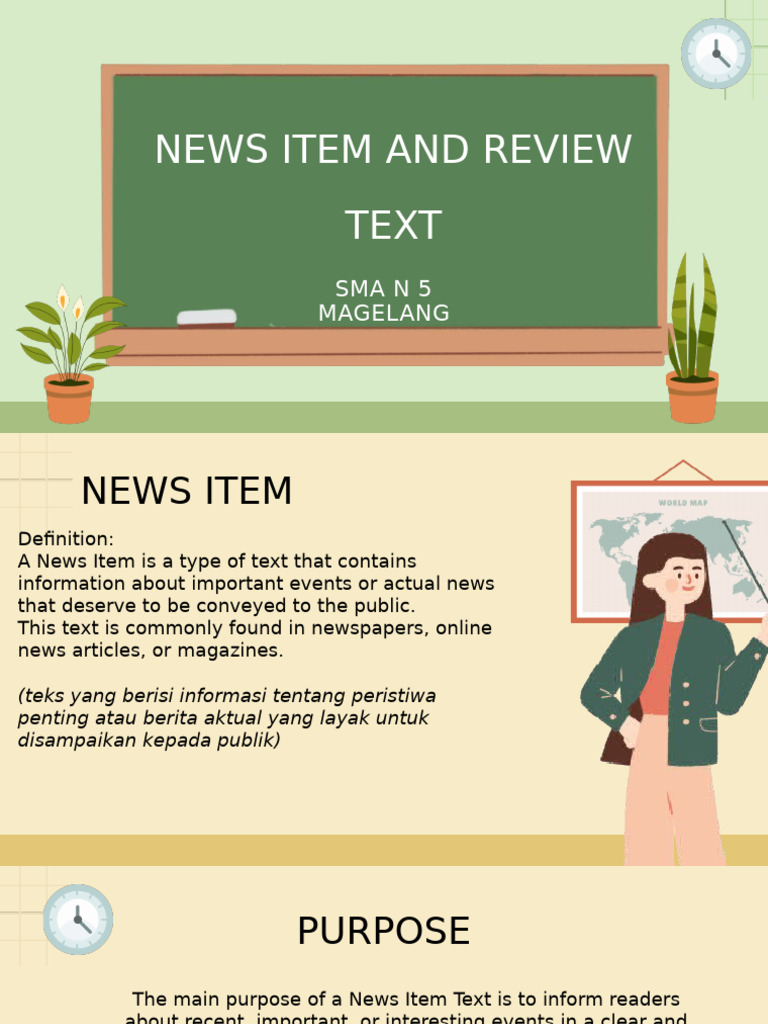 News Item and Review Text | PDF | Grammar | Linguistics