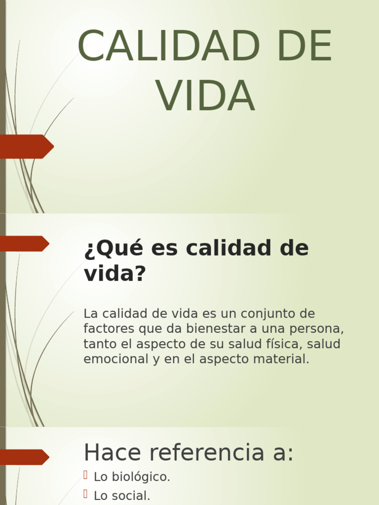 Medición De La Calidad De Vida Pdf