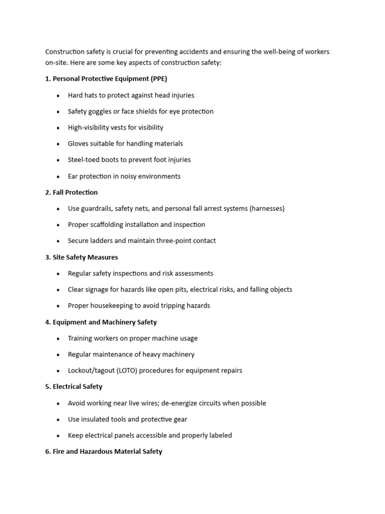 Construction Safety | PDF