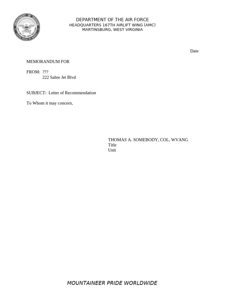 167AW Letterhead Template | PDF