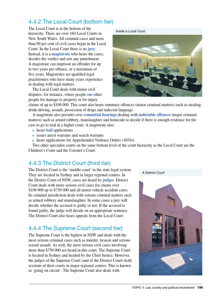 Australian Court Hierarchy and Other Details | PDF