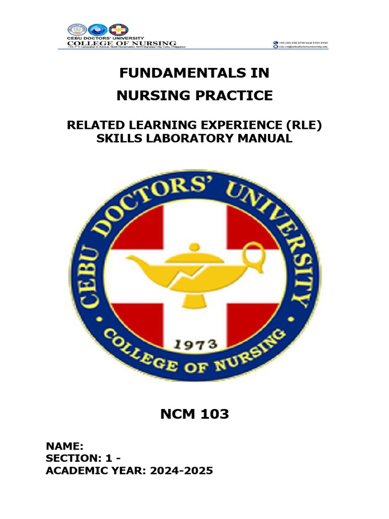 PDF RLE Procedure Guide Front and Checklist | PDF | Health Sciences ...