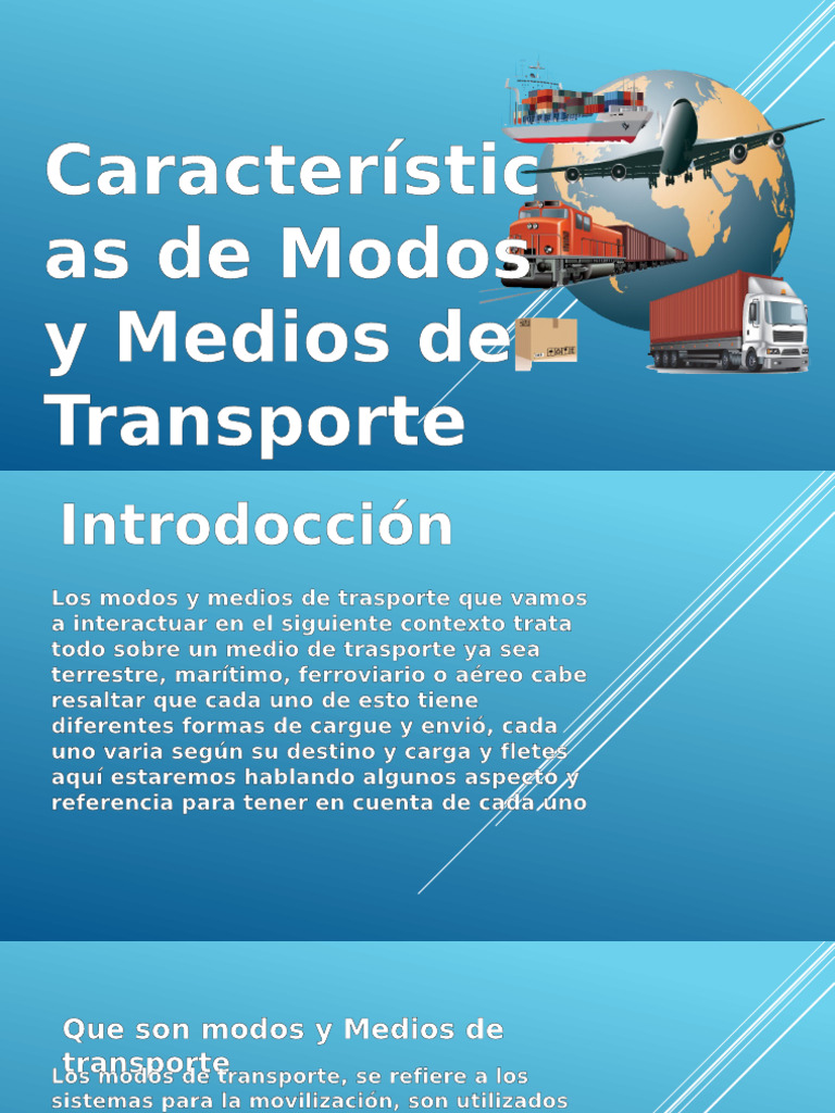 Modos y Medios de Transporte: Guía Completa | PDF | Transporte ...