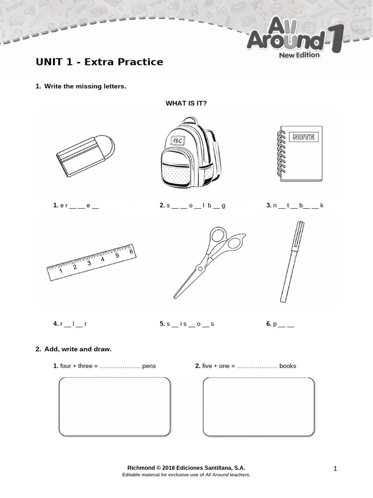 AA NE1 TRM ExtraPractice U1 | PDF | Conservation And Restoration ...