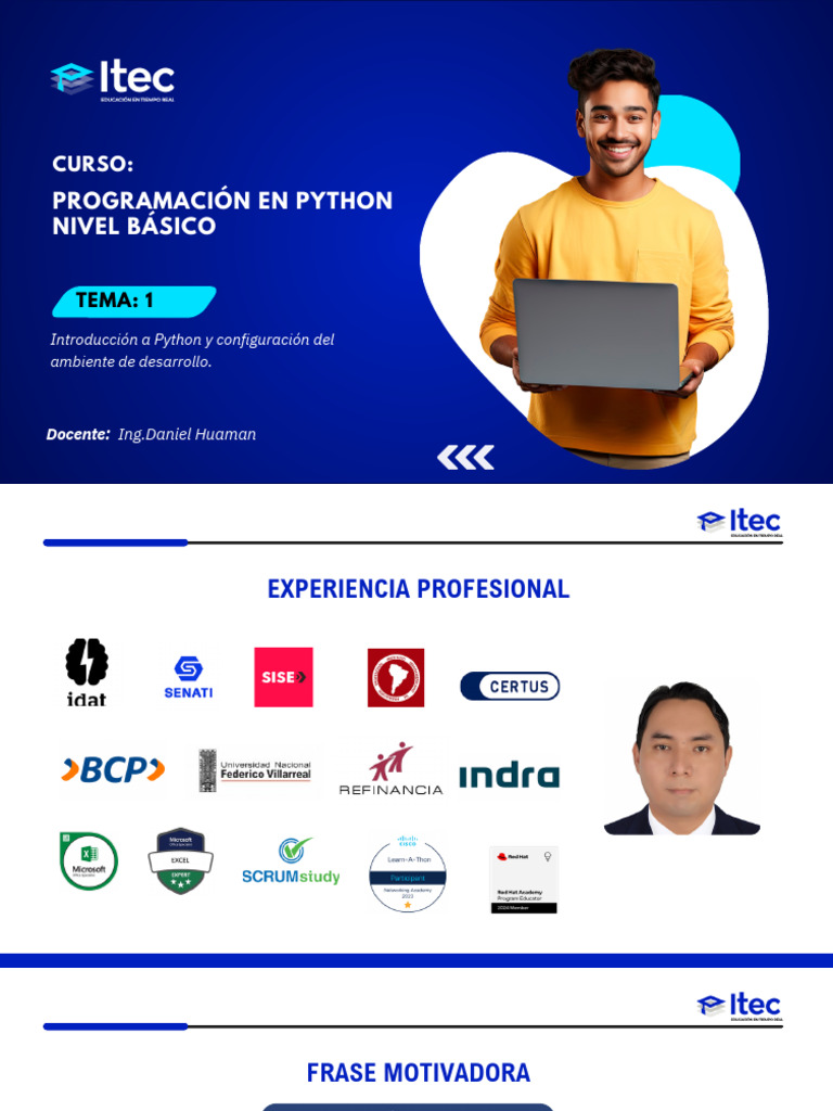 TEMA 1 - Introducción A Python y Configuración Del Ambiente de Desarrollo. | PDF | Python ...