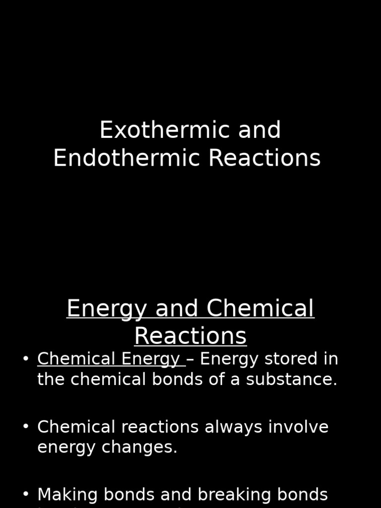 Exothermic vs Endothermic Reactions | PDF | Chemical Reactions | Chemistry