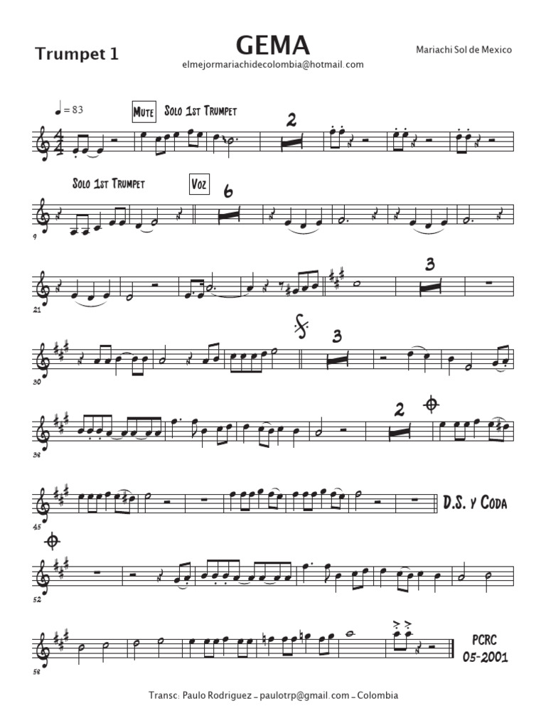 Partitions Trompette Mariachi GEMA | PDF | Alphabet latin