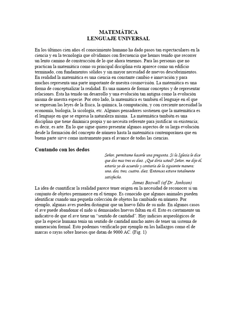 Matemática: Lenguaje Universal y Evolución | PDF | Ecuaciones | Matemáticas