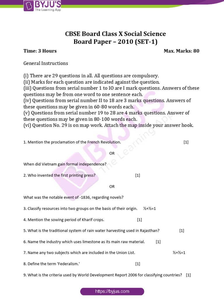 SSC CBSE Sample Papers | PDF | Multiple Choice | Mahatma Gandhi