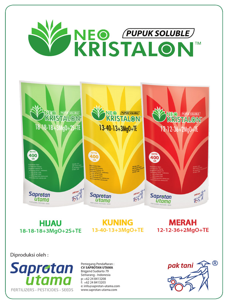 Pupuk NPK Kristal Neo Kristalon untuk Tanaman | PDF
