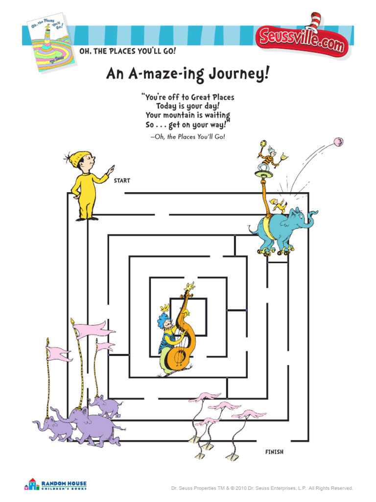 Oh TH Places You'll Go Maze - 2 | PDF