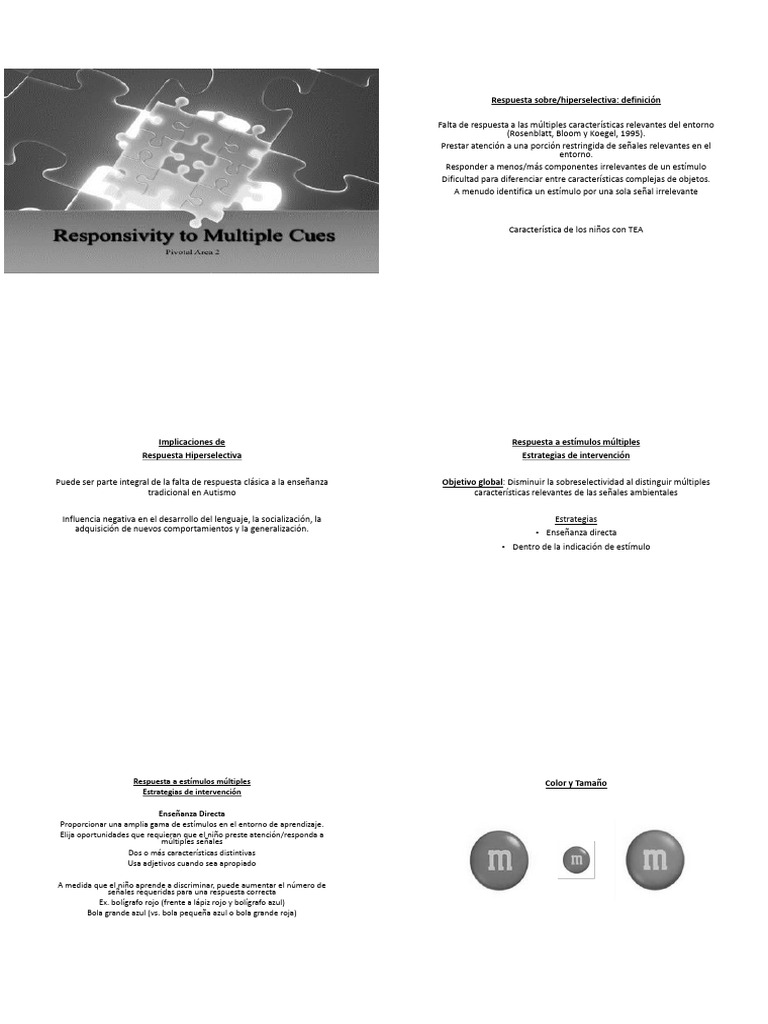 Intervenciones para Respuesta Hiperselectiva en TEA | PDF | Autismo ...