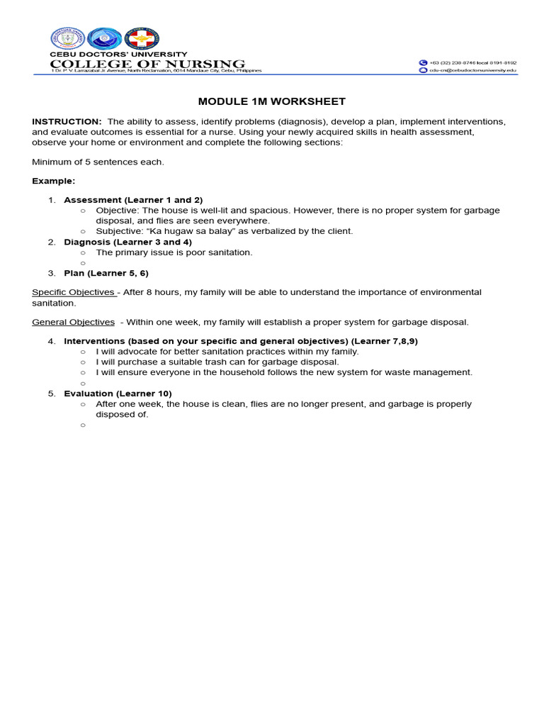 101 Module 1m Worksheet (1) | PDF