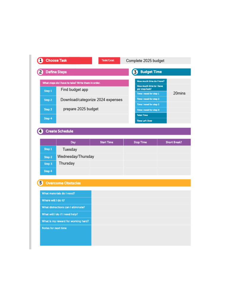 Task Organization Sheet | PDF