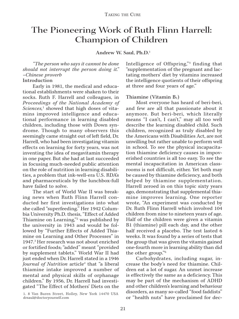 Ruth Flinn Harrell: Nutrition & Learning | PDF | Vitamin | Nutrition