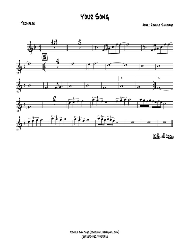 Your Song - TP | PDF