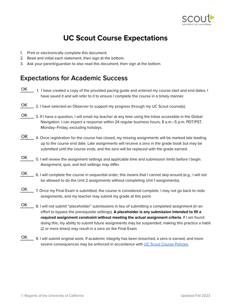 Course Expectations (2023)-1 (3) | PDF