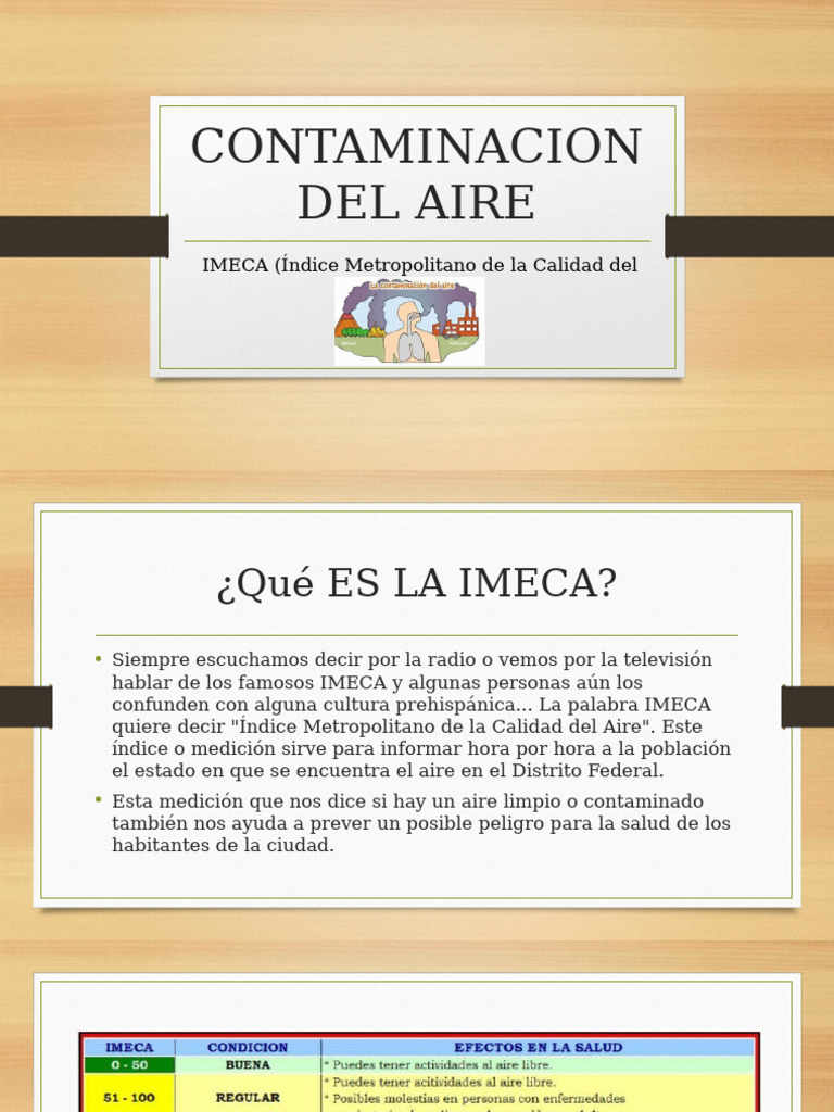 Contaminacion Del Aire | PDF | Contaminación | La contaminación del aire