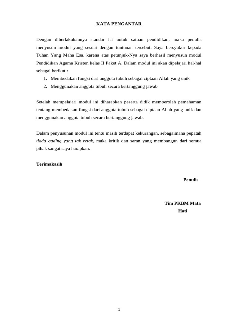 Modul PAK Kelas 2 - Evelyn SEM II | PDF