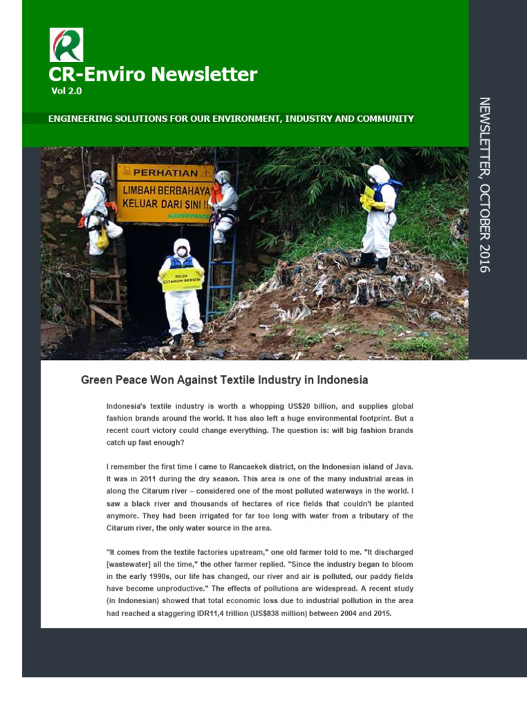 CR-enviro Newsletter - October 2016 | PDF | Environment | Environmental ...