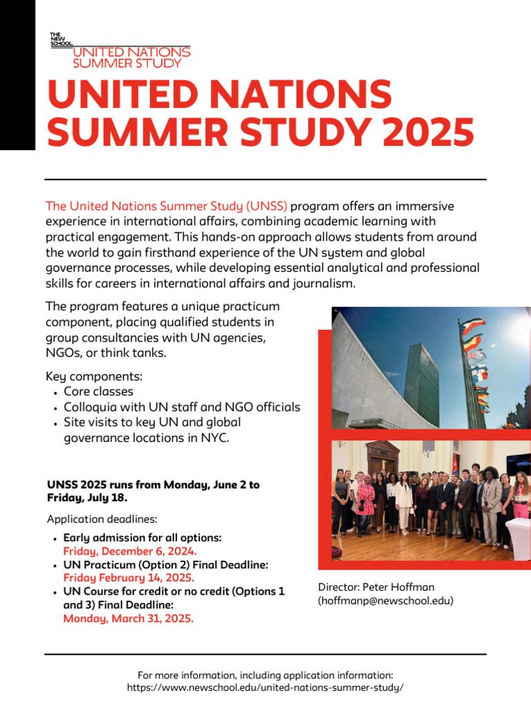 United Nations Summer Study - 2025 | PDF
