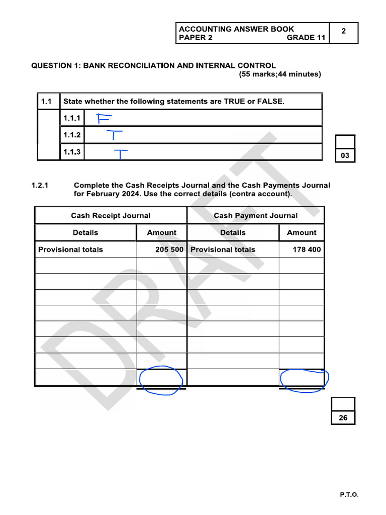 Bank Recon Statement Answers to questions | PDF